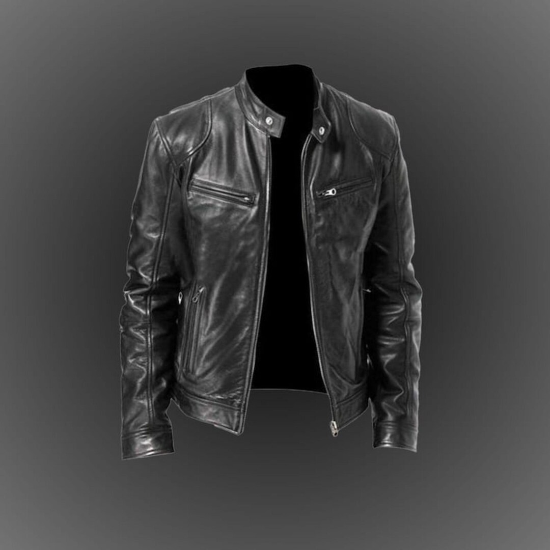 Handmade Leather Biker Jacket, Custom Moto Fashion Jacket Genuine ...