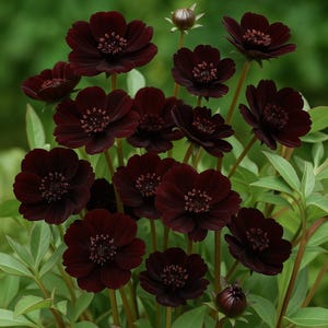 200 Chocolate Cosmos Seeds, Rare Dark Maroon Flowers With Cocoa Fragrance, Pollinator-friendly ...