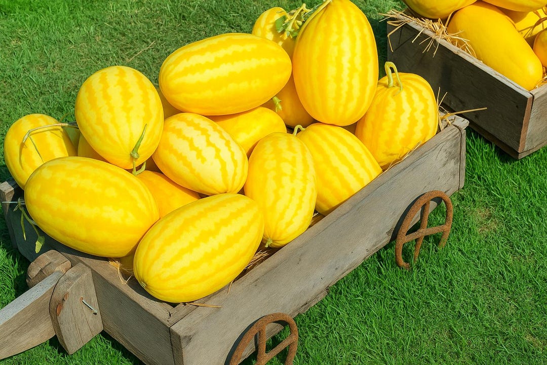 50 Gold in Gold Watermelon Seeds, Yellow Flesh, Sweet Fruit, Non-gmo - Etsy