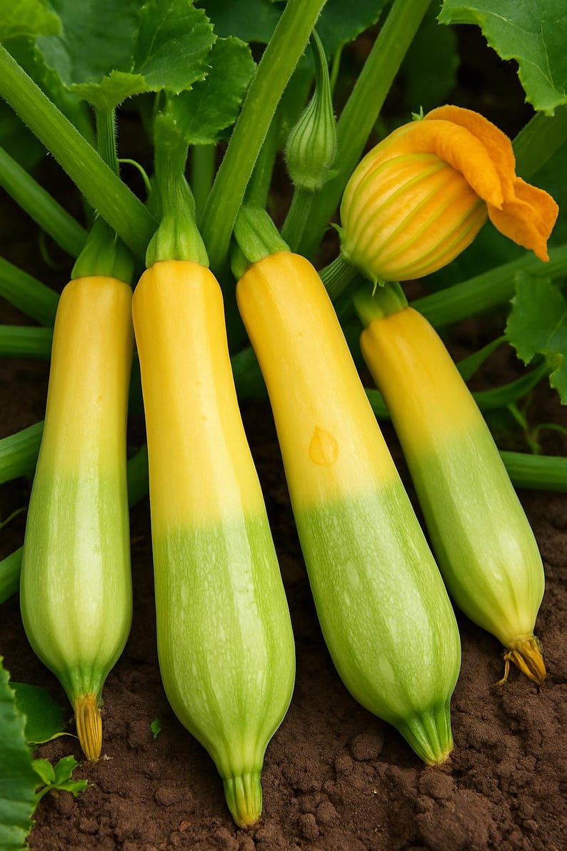25 Zephyr Squash Seeds, Unique Yellow-green Summer Squash, Nutty Flavor ...