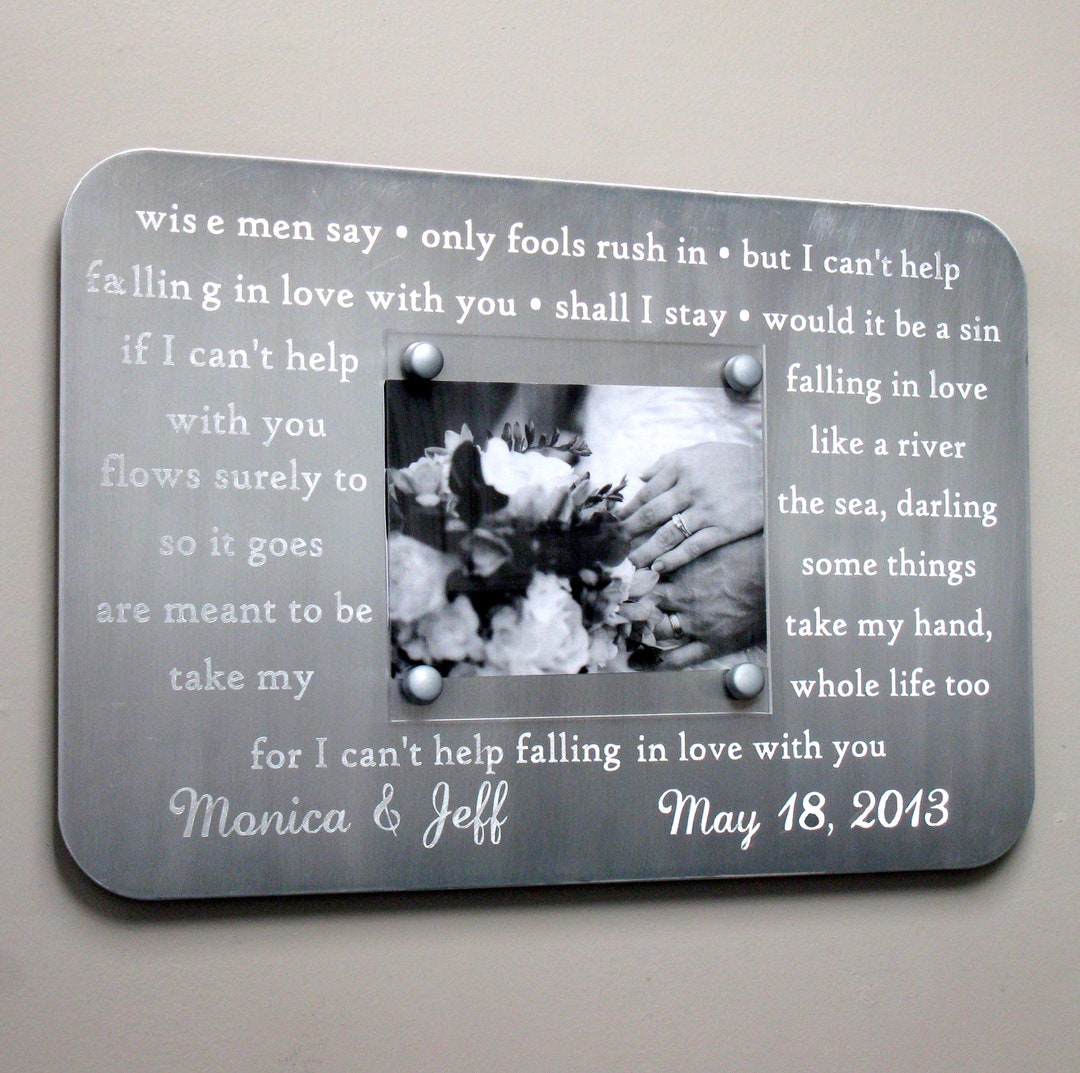 Metal Wedding Song Frame - Engraving Personalized With Your First Dance ...