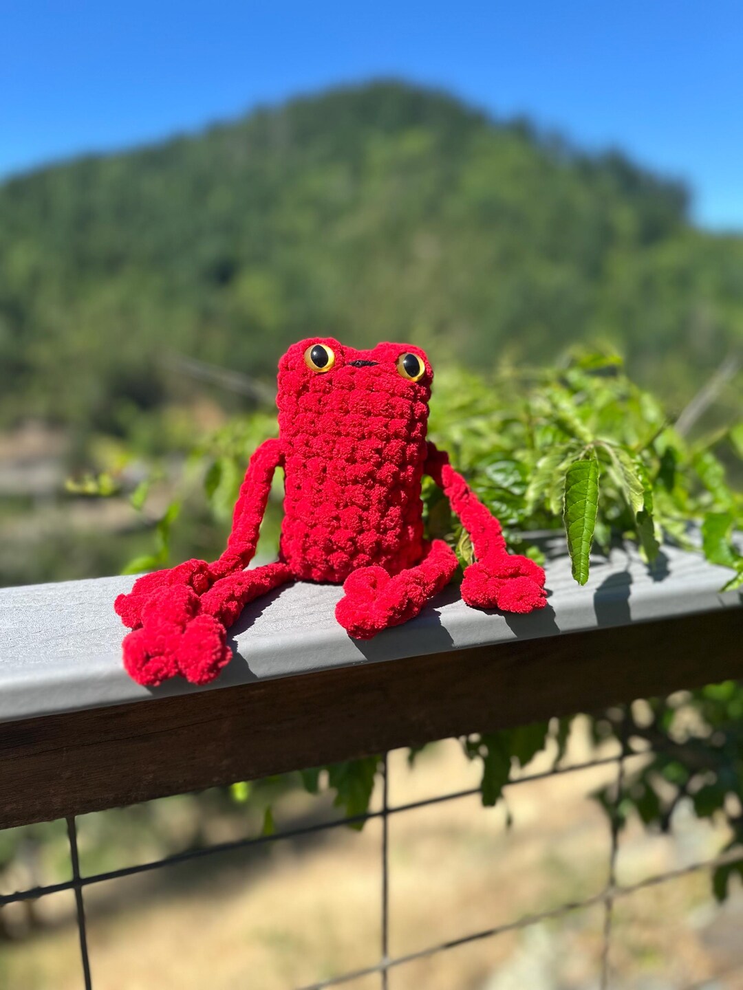 Handmade Crochet Leggy Froggy Plushie Stuffed Animal Amigurumi Ready to ...