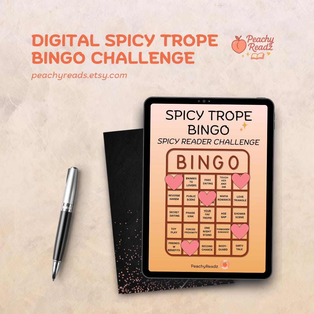 Spicy Trope Bingo Game | Romance Reading Challenge | Booktok Tropes PDF ...