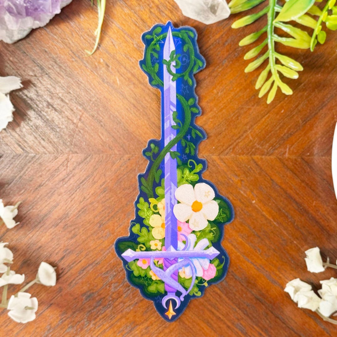 Fantasy Sword Vinyl Sticker | Bookish Waterproof Sticker for Kindle ...