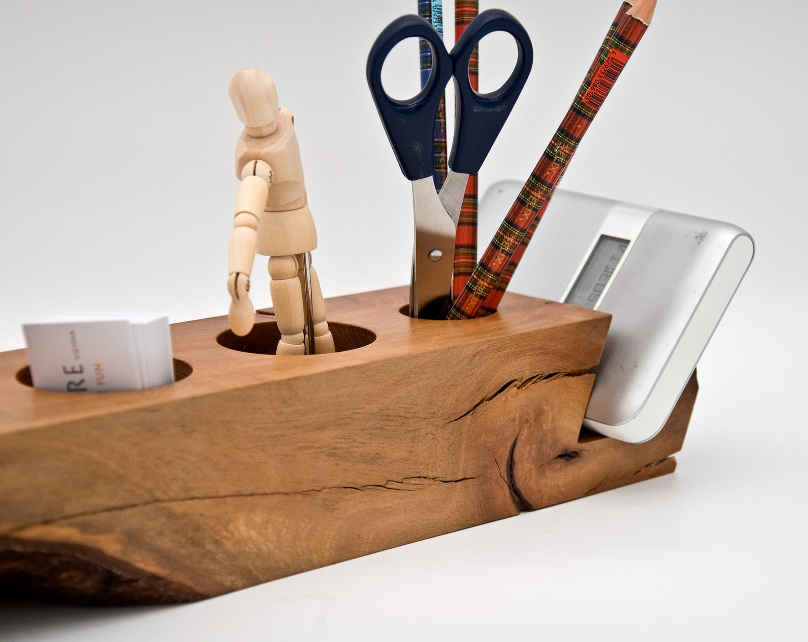 Unique Wooden Desk Organizer / Large Desktop Storage / One of - Etsy