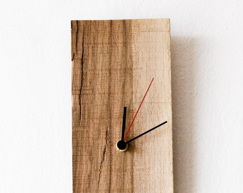 Wood Wall Clock Rectangular Wooden Clock Modern Wall Clock - Etsy