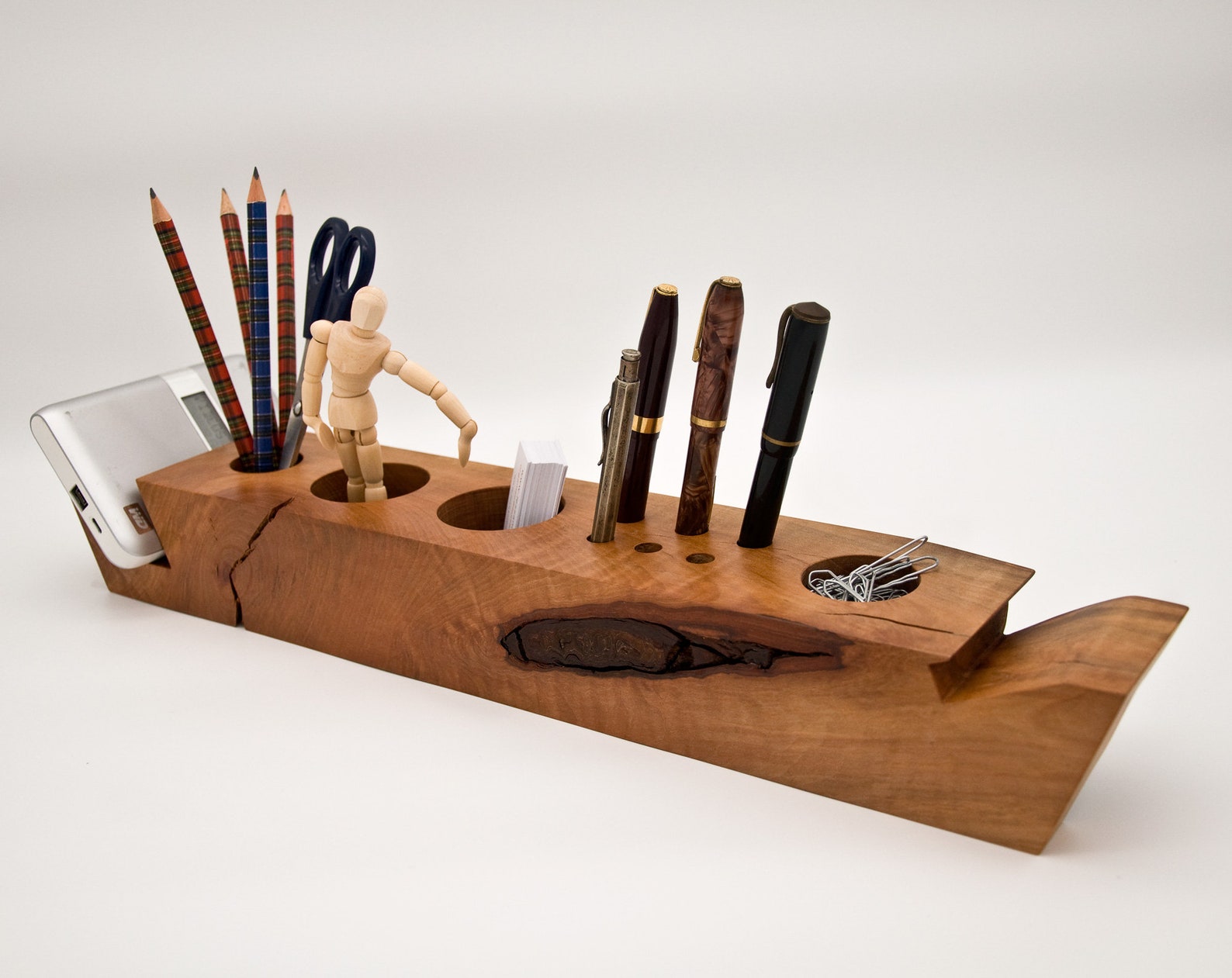 Unique Wooden Desk Organizer / Large Desktop Storage / One of - Etsy