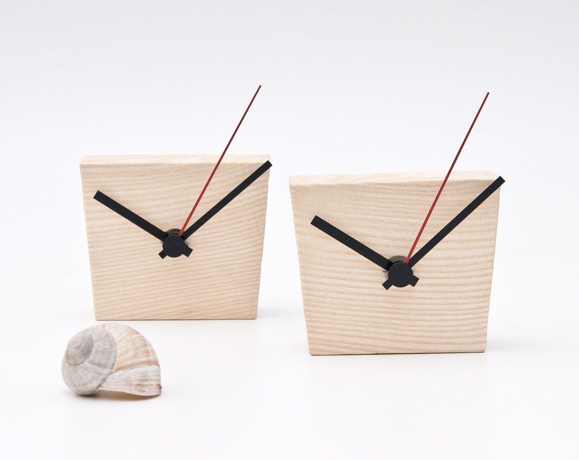 Small Modern Wall Clock, Unique Wood Wall Clock EIKO - Etsy