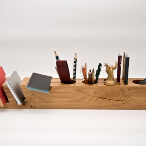 Unique Wooden Desk Organizer / Large Desktop Storage / Rustic - Etsy