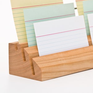 Wooden Note Card Bleacher / Index Card Holder / Business Card Display ...