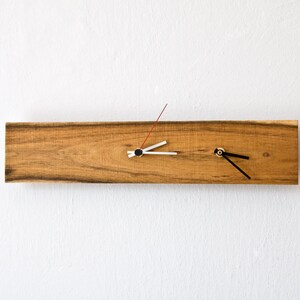 Dual Time Clock, Wooden Dual Time Zone Clock, Modern Wall Clock SAPPHO ...
