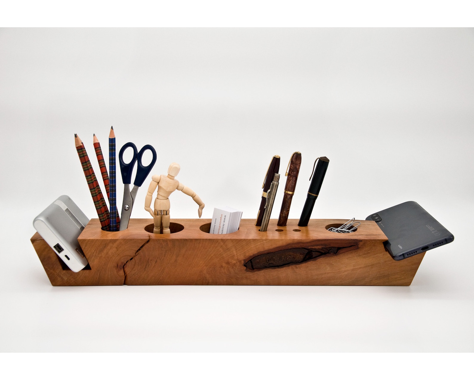 Unique Wooden Desk Organizer / Large Desktop Storage / One of - Etsy