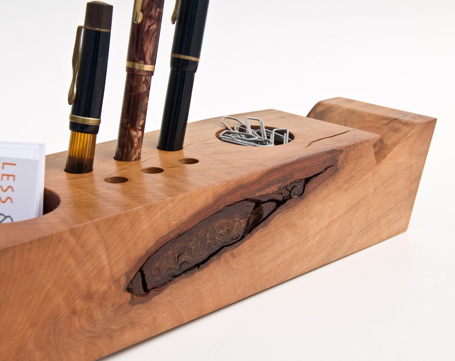 Unique Wooden Desk Organizer / Large Desktop Storage / Handmade One of ...