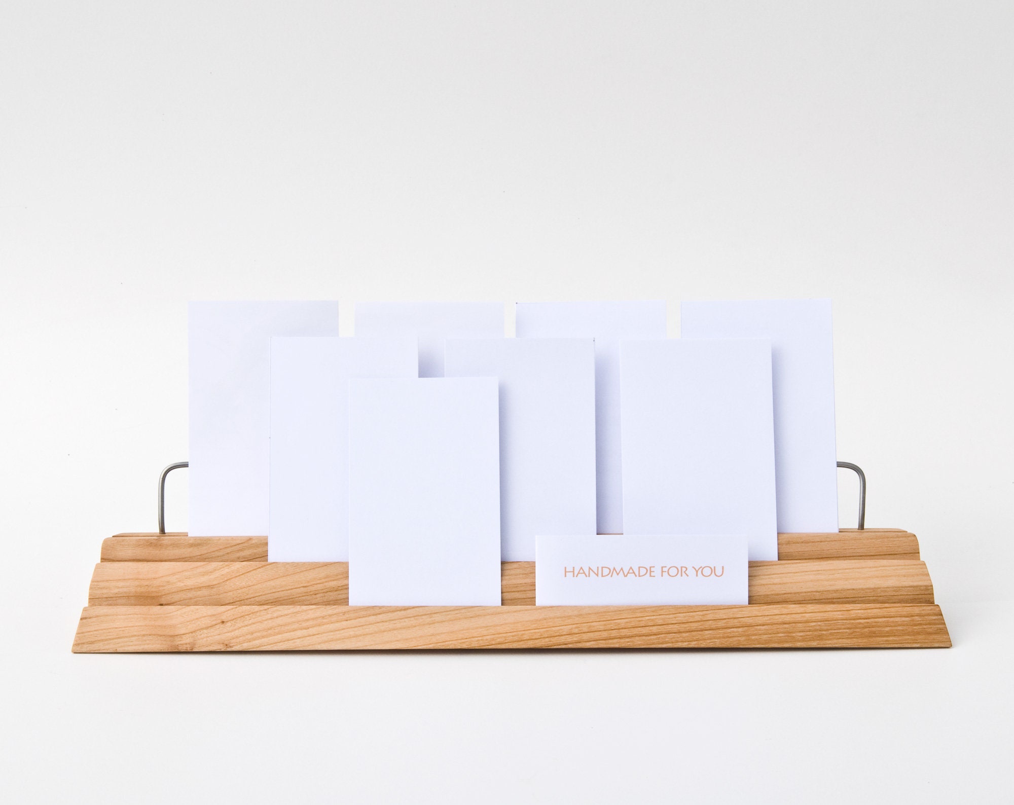 Wooden Note Card Bleacher / Index Card Holder / Business Card Display ...