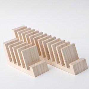 Small Merchandise Display / Wooden Card and Sign Holder for Frontdesk ...