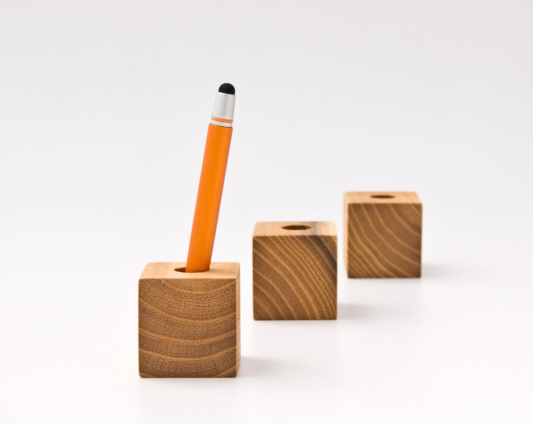Stylus Holder, Single Pen Holder, Touchpen Holder, Wooden Office Supply ...