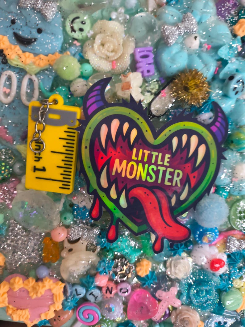 Horror Clown & Monster Heart Sticker Duo | Spooky Vinyl Decals - Etsy