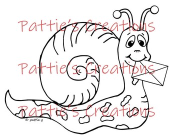 SNAIL MAIL Clip Art ILLUSTRATION, Instant Download in Svg Pdf Ai Jpg ...