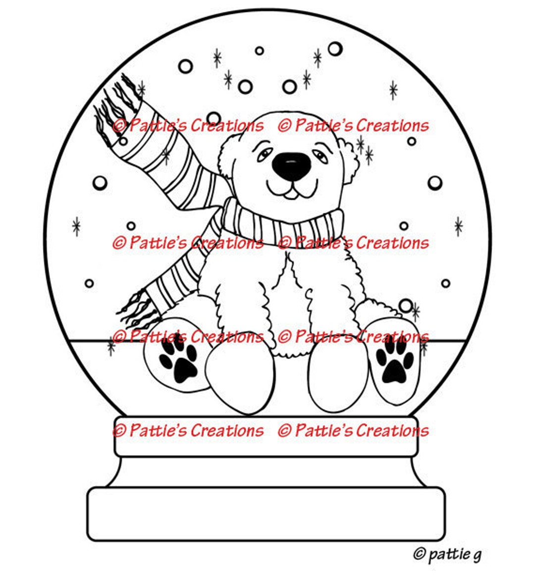 Polar Bear Snow Globe - Etsy
