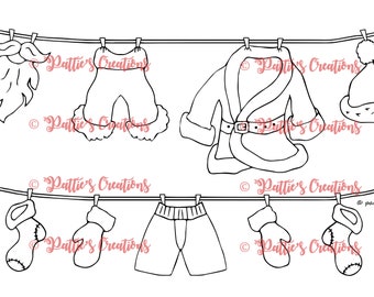 Printable Templates for Santa's Clothesline Mrs Claus - Etsy