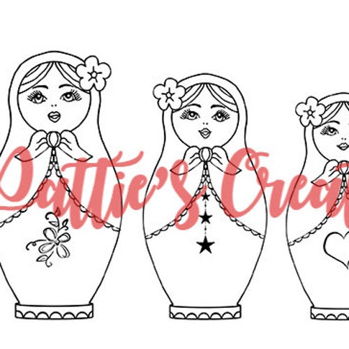 Matryoshka Clipart Nesting Doll Clip Art and Digital Paper - Etsy
