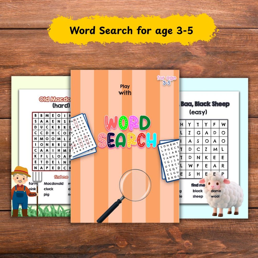 Word Search Printable | Fun Educational Game | Preschool Activity Sheet ...