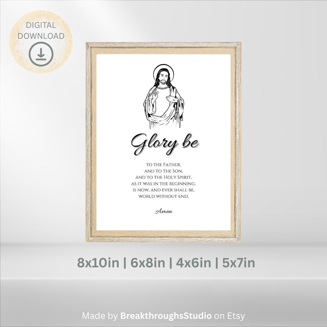 Glory Be to the Father Prayer | Printable Digital Art | Scripture Wall ...