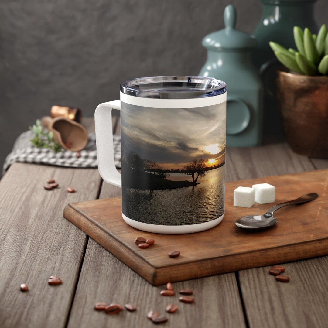 Oklahoma Sunset Serenity Mug Scenic Lake View Ceramic Coffee Cup for ...