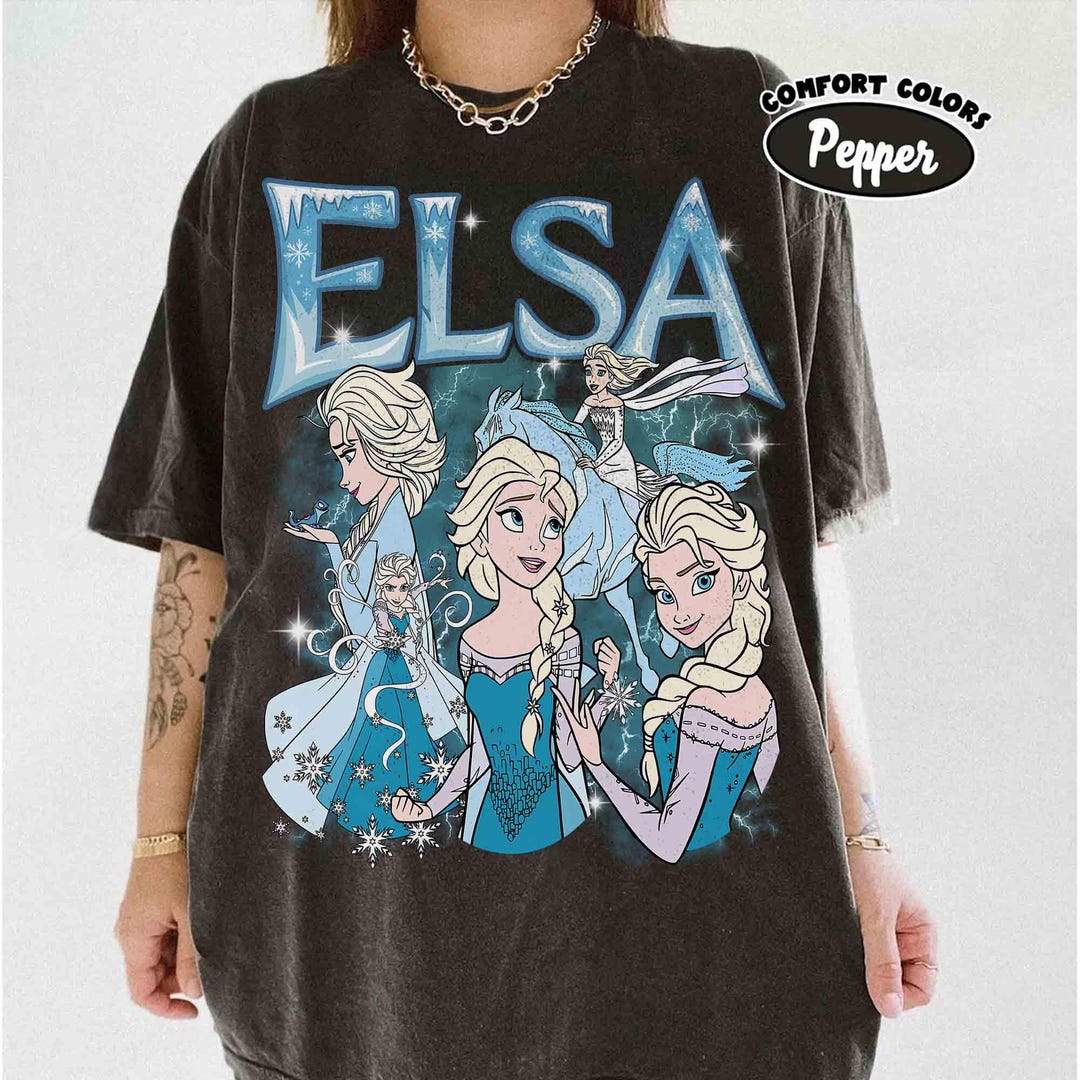 Vintage Bootleg Disney Elsa Princess Shirt, Disney Frozen Group ...