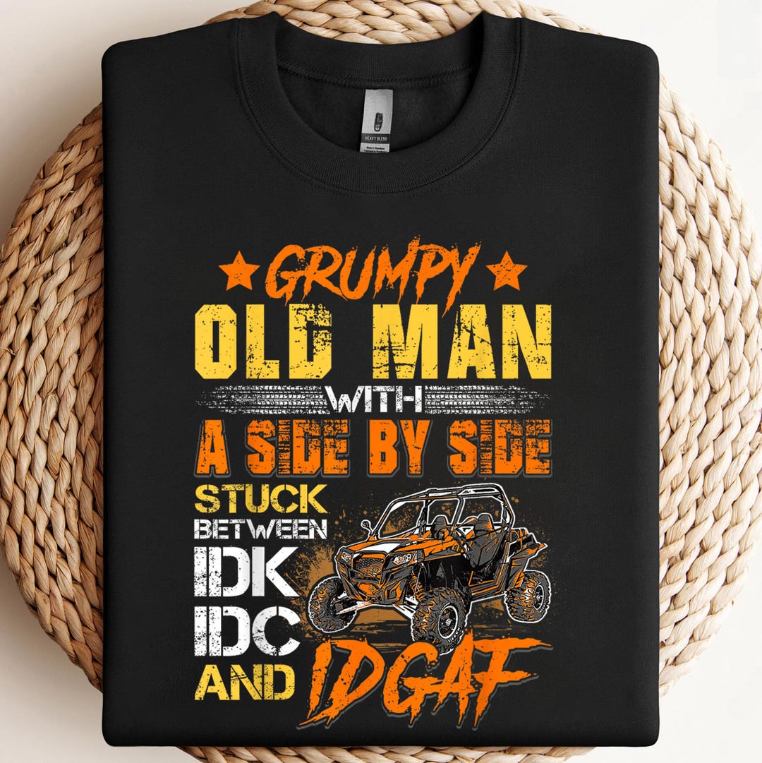 UTV Grumpy Old Man With Side by Side PNG, Sublimation, Clipart Design ...