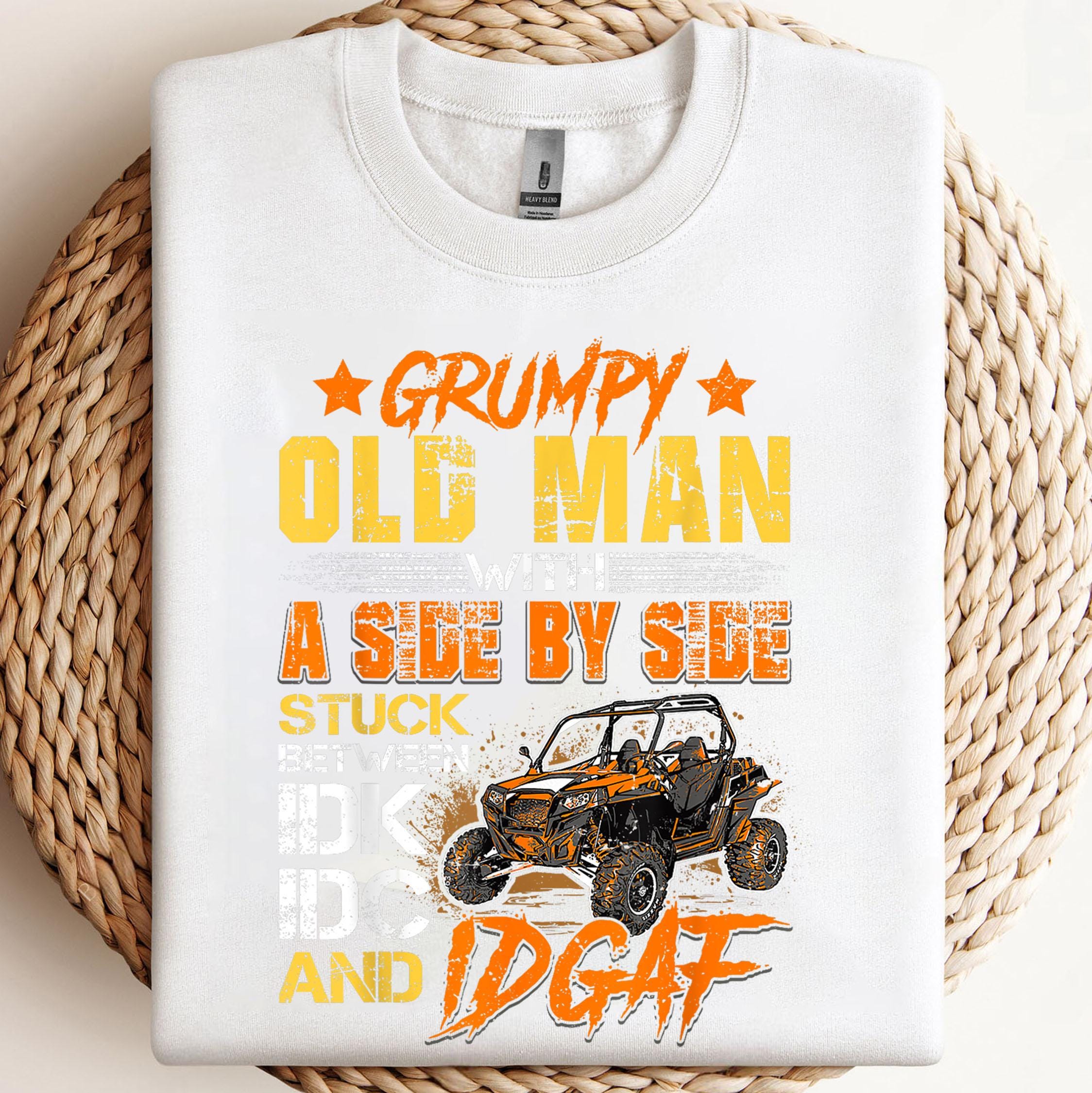 UTV Grumpy Old Man With Side by Side PNG, Sublimation, Clipart Design ...