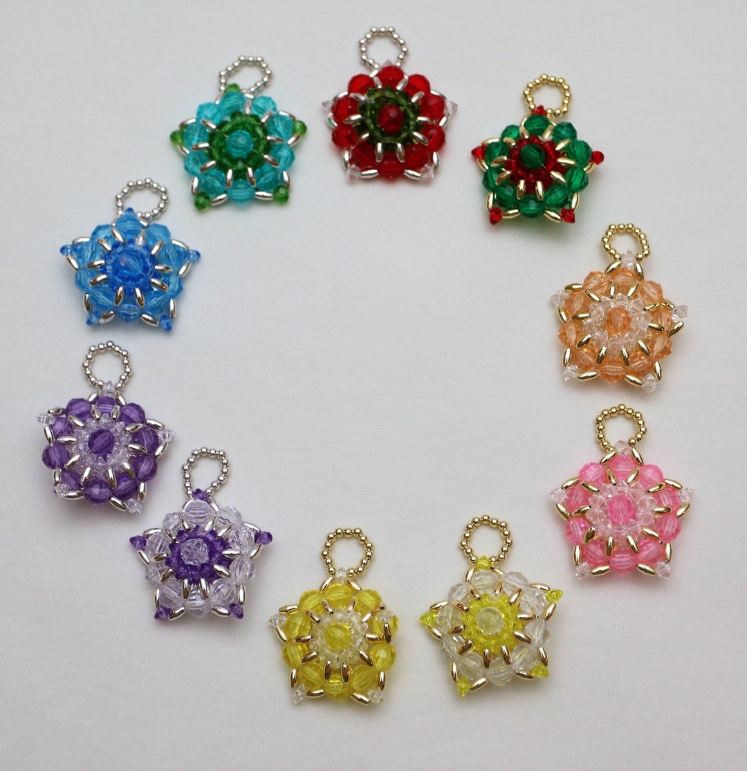 Ornate Star Beaded Ornaments - Etsy