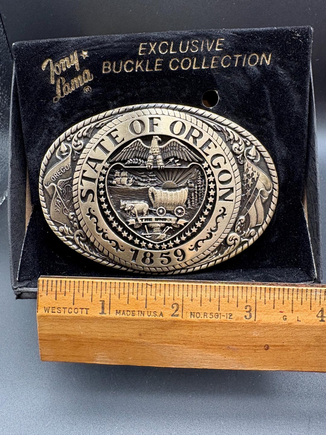 State of OREGON Tony Lama Belt Buckle - Etsy