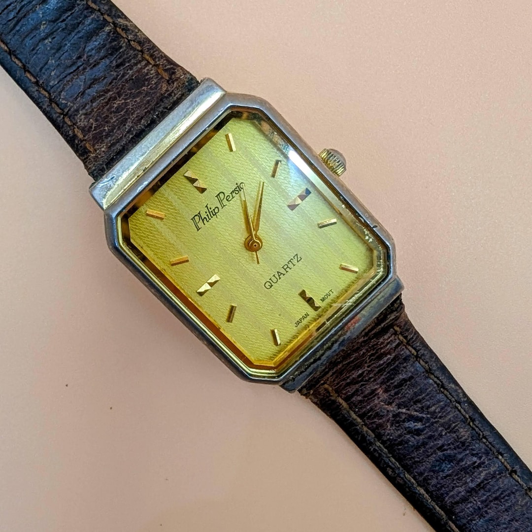 Vintage Philip Persio Watch - Classic Gold Tone Dress Watch - Etsy