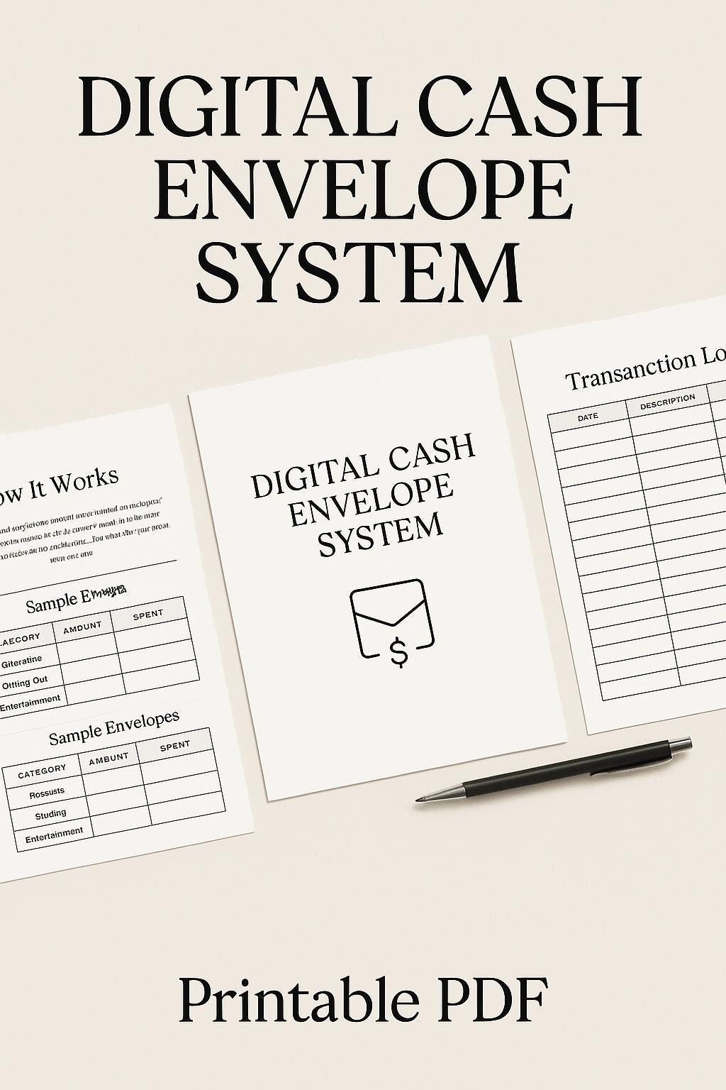 Digital Envelope Budgeting System | Printable & Fillable PDF | Cashless ...