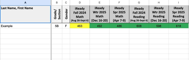 Editable Student Data Tracker for Iready and More - Etsy