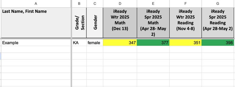 Editable Student Data Tracker for Iready and More - Etsy