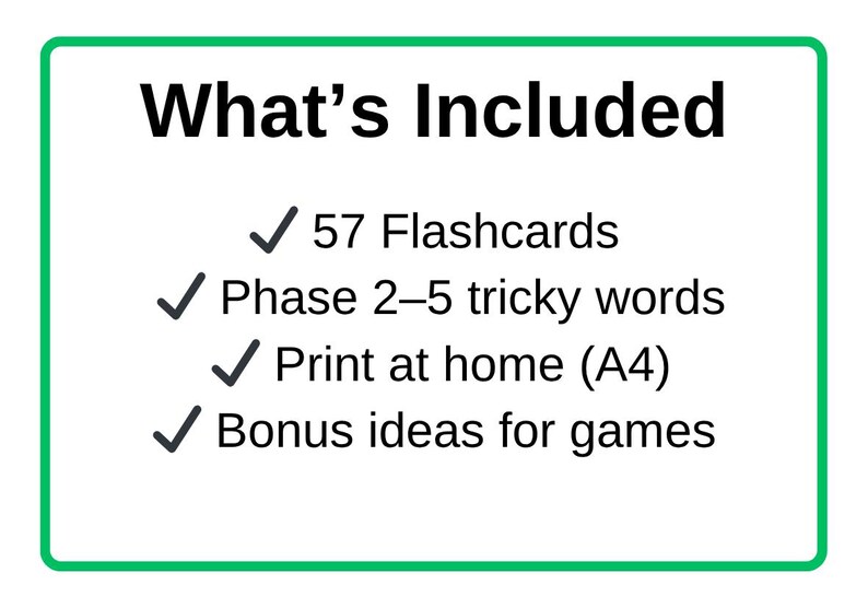 Tricky Word Flashcards | Phonics Screening Prep | Phase 2-5 Sight Words ...