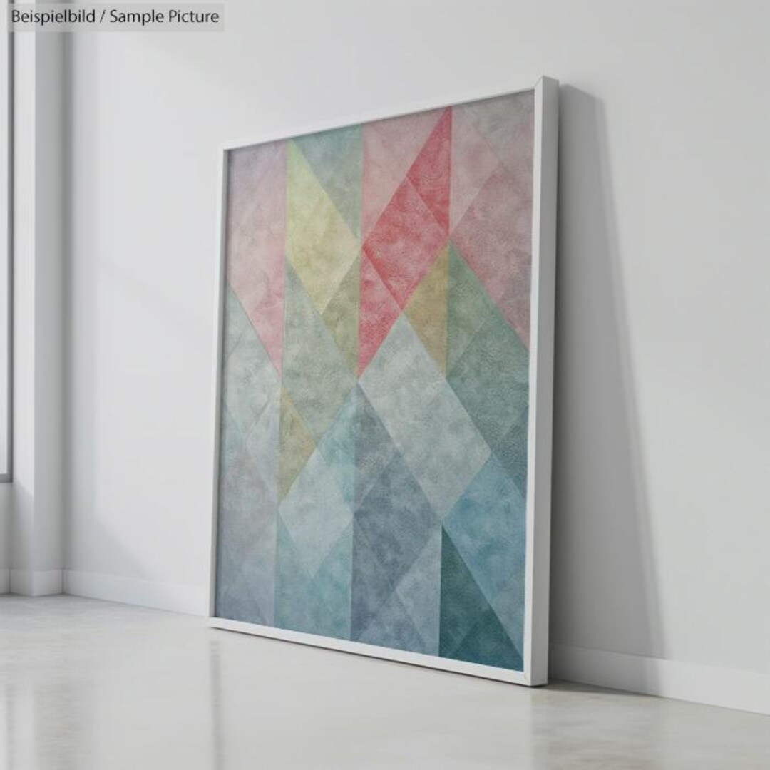 Pastel Prism Geometric Digital Art Print - Soft Abstract Download for ...
