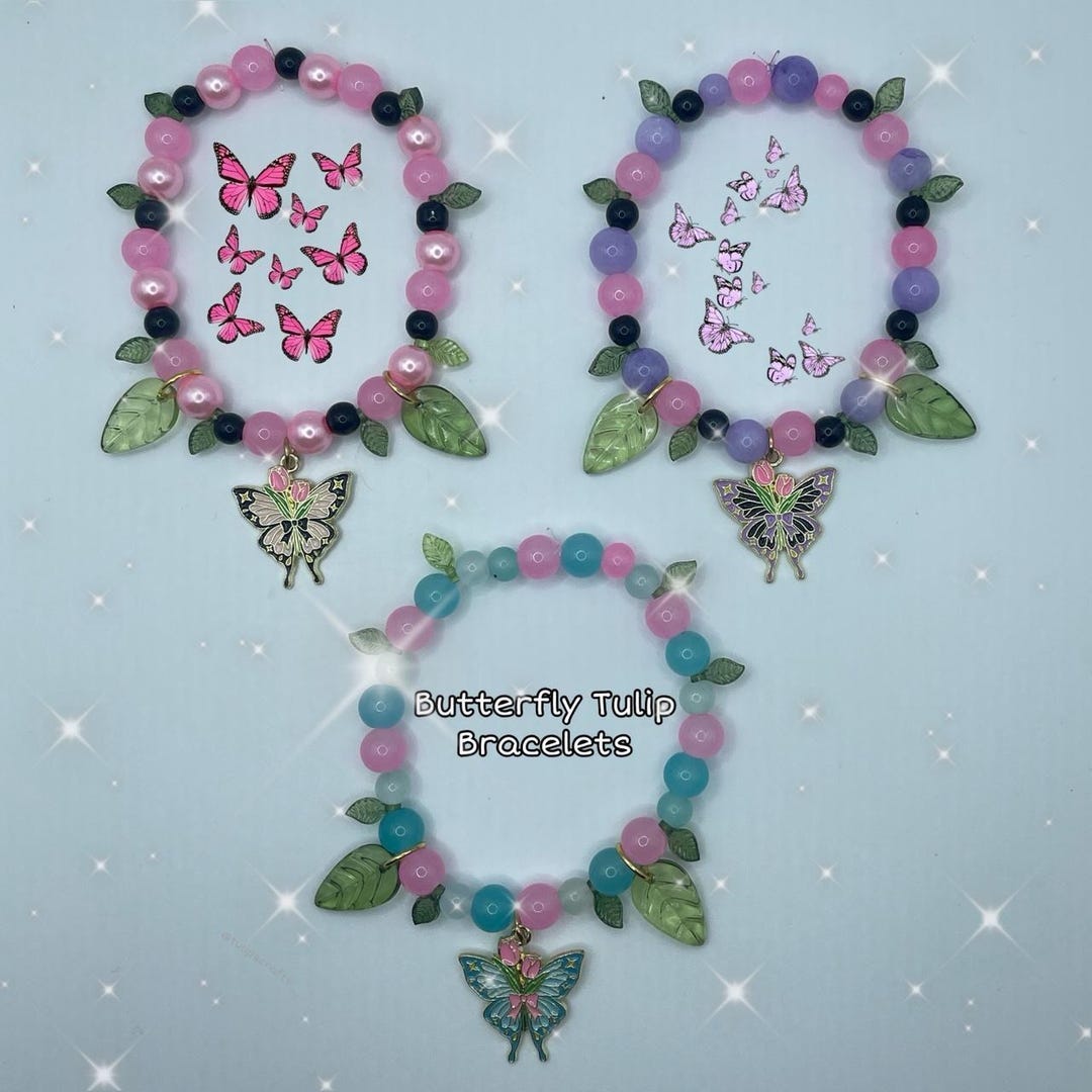 Butterfly Bracelets - Set of 3 - Etsy