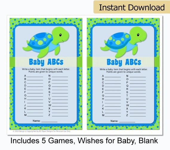Baby Shower Cards With Turtles