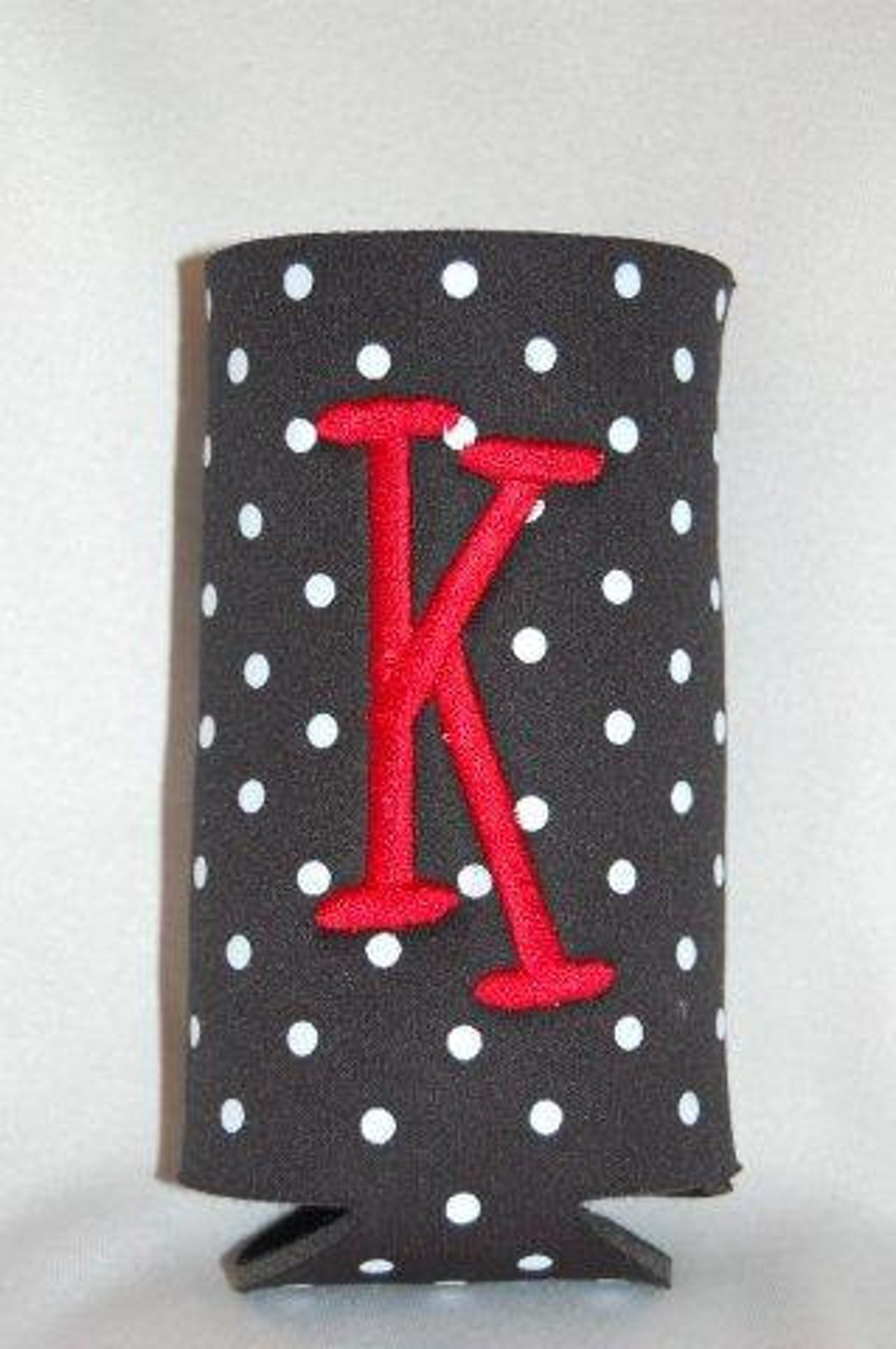 Monogrammed Custom Polka Dot Water Bottle or Tall Boy Cooler Insulator ...