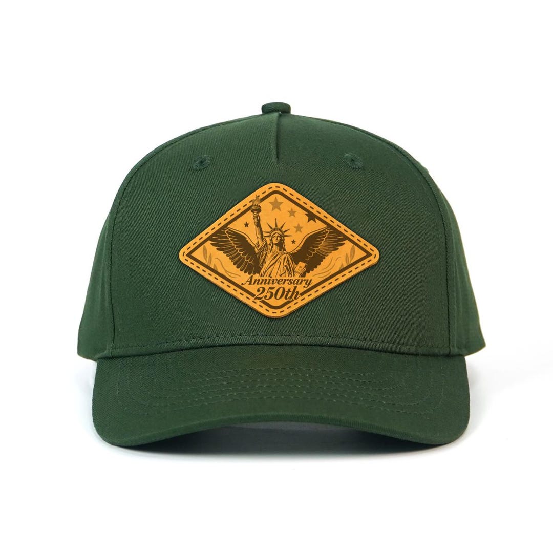 Vintage Style Baseball Cap With Leather Patch, Adjustable Dad Hat ...