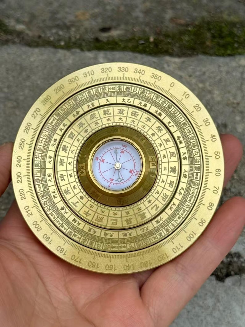 Tai Chi Bagua Plate,rotatable Feng Shui Compass,copper Round Eight ...