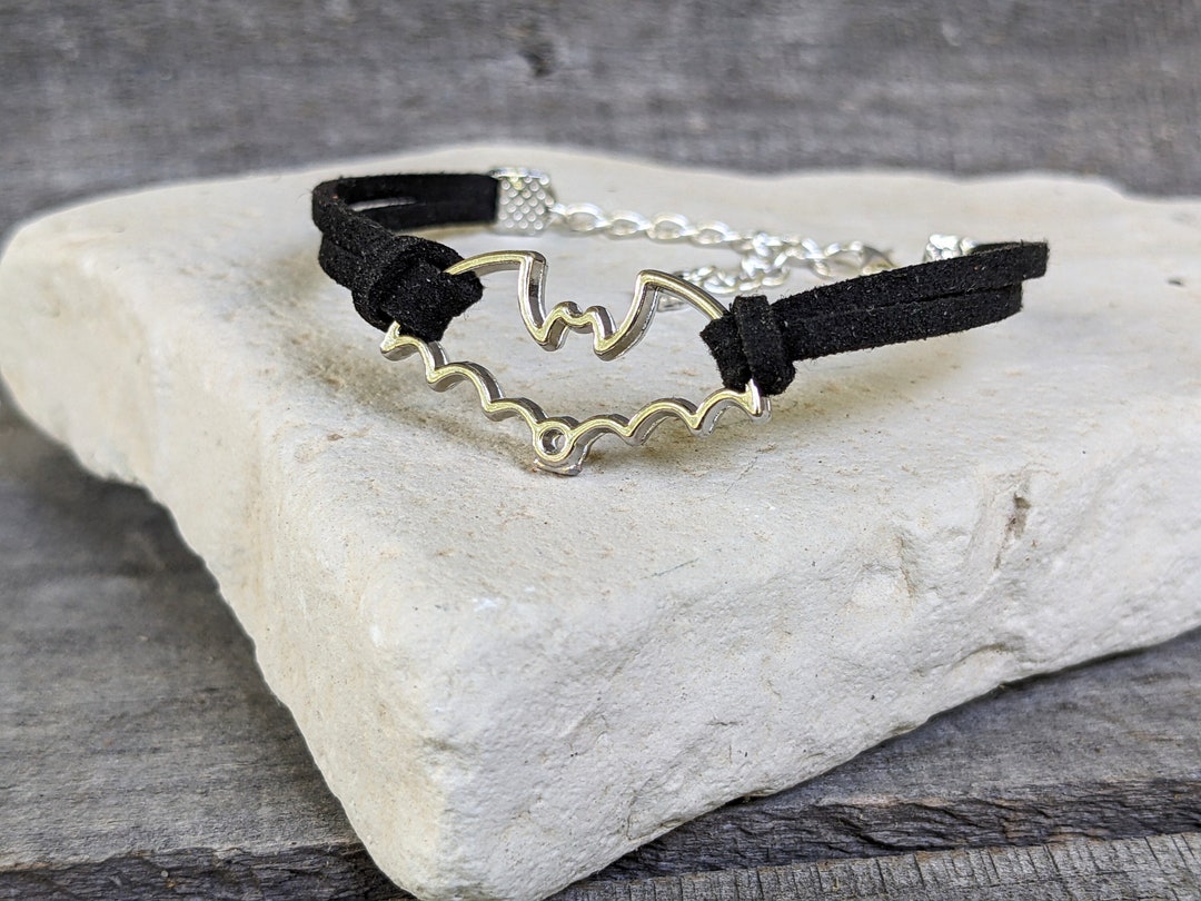 Whimsical Halloween Bat Bracelet, Pastel Halloween Gift for Her, Spooky ...