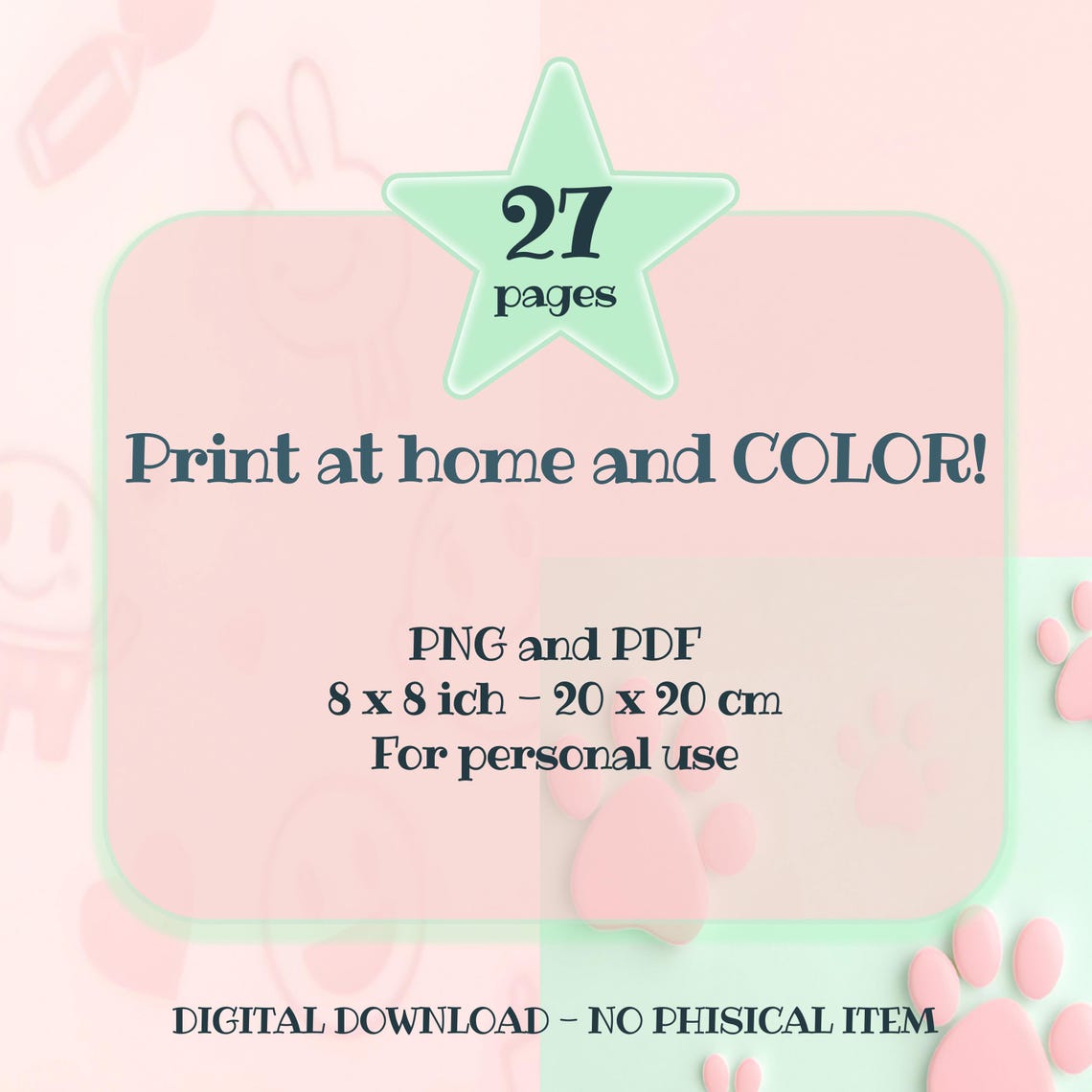 Pastel Goth Coloring Book – 27 Creepy Cute Pages | Kawaii Spooky PDF ...
