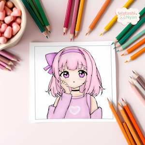 Kawaii Cutecore Girls Coloring Book for Teens & Adults – 32 Aesthetic ...