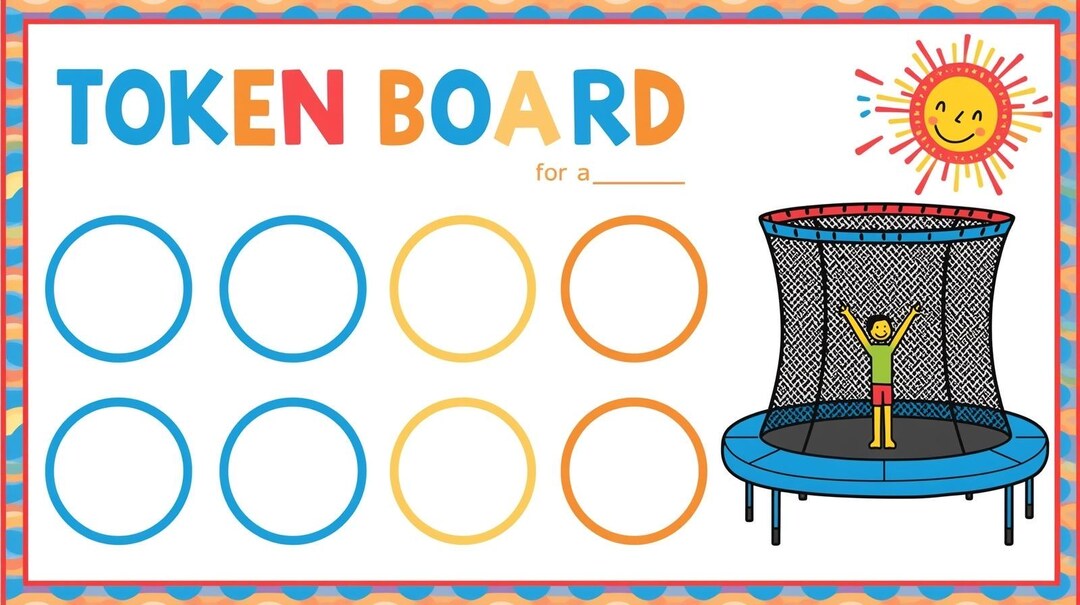 Printable Token Board With Tokens | Autism Visual Support | Behavior ...