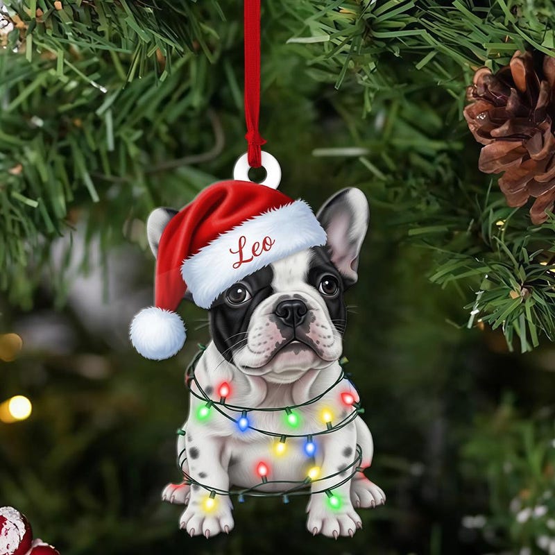 French Bulldog Christmas Ornament - Etsy