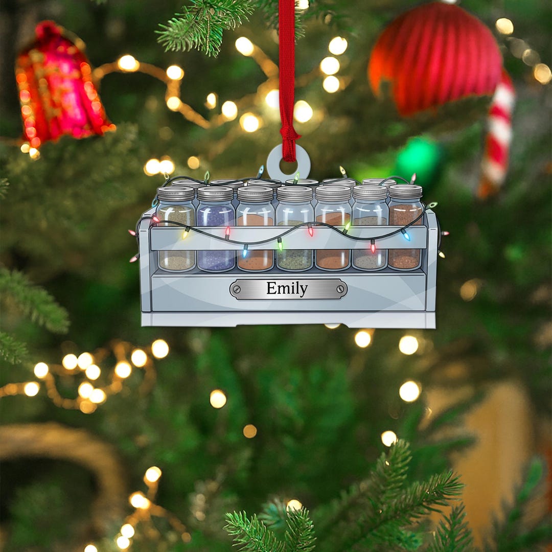 PERSONALIZABLE Spice Rack Ornament, CUSTOMIZABLE Kitchen Acrylic ...